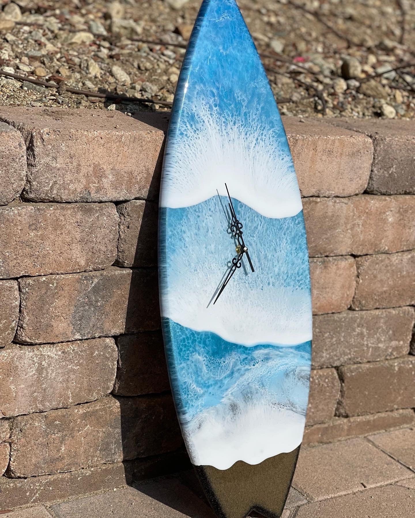 Ocean Themed Epoxy Surfboard Beach Clock - Etsy
