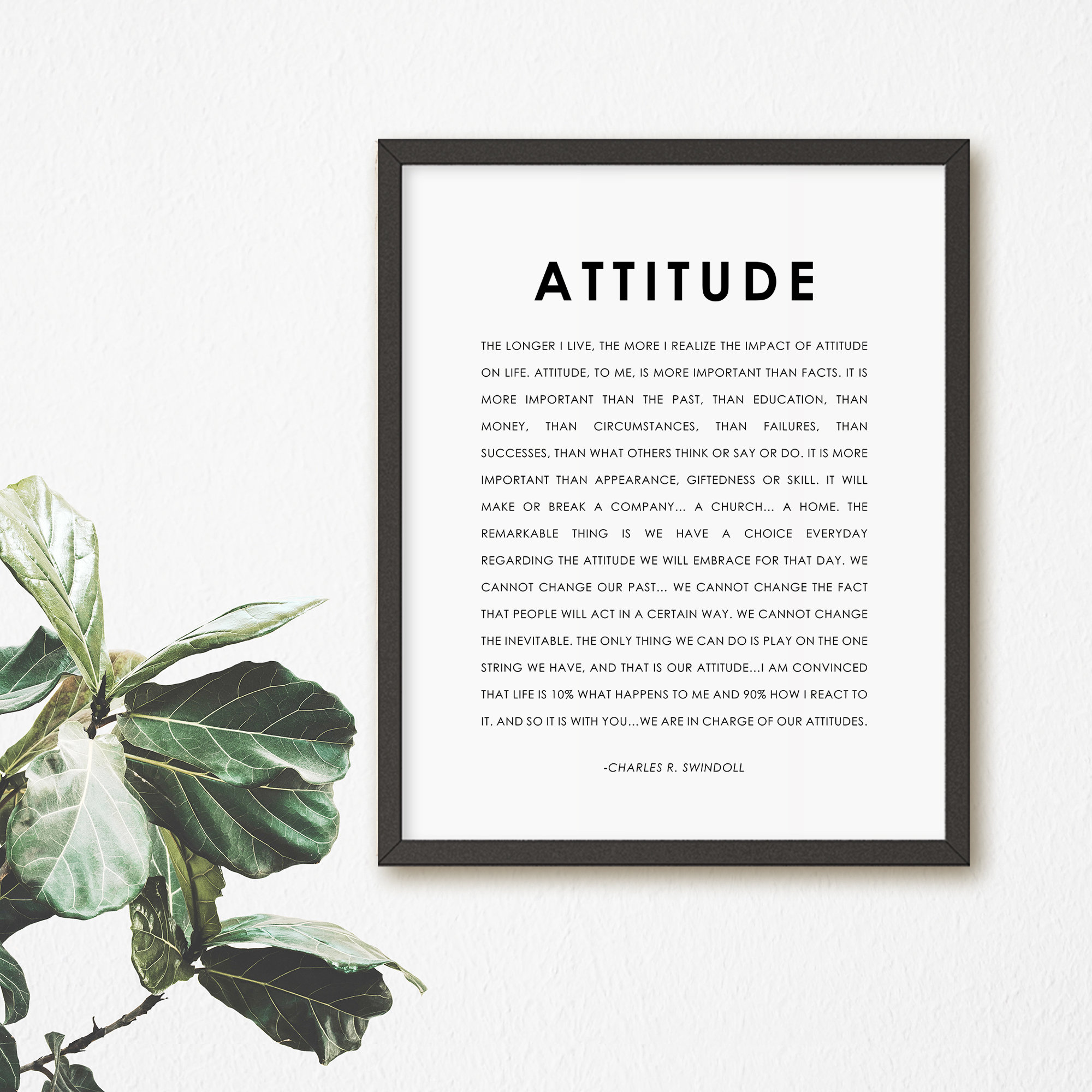 Cita de Charles Swindoll Attitude impresión de Charles | Etsy