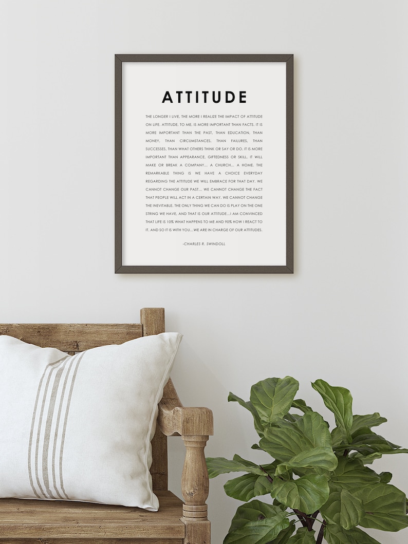 Charles Swindoll Attitude quote Charles Swindoll Attitude | Etsy