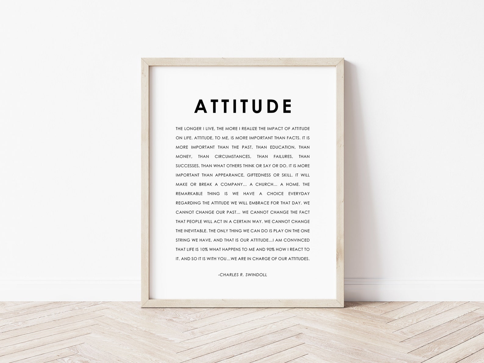 Charles Swindoll Attitude quote Charles Swindoll Attitude | Etsy