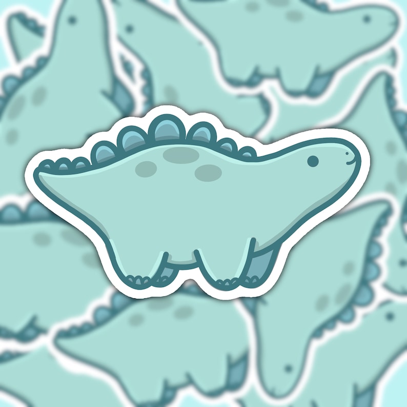 Bébé Stegosaurus Dinossaur Cute Chibi Kawaii DieCut | Etsy