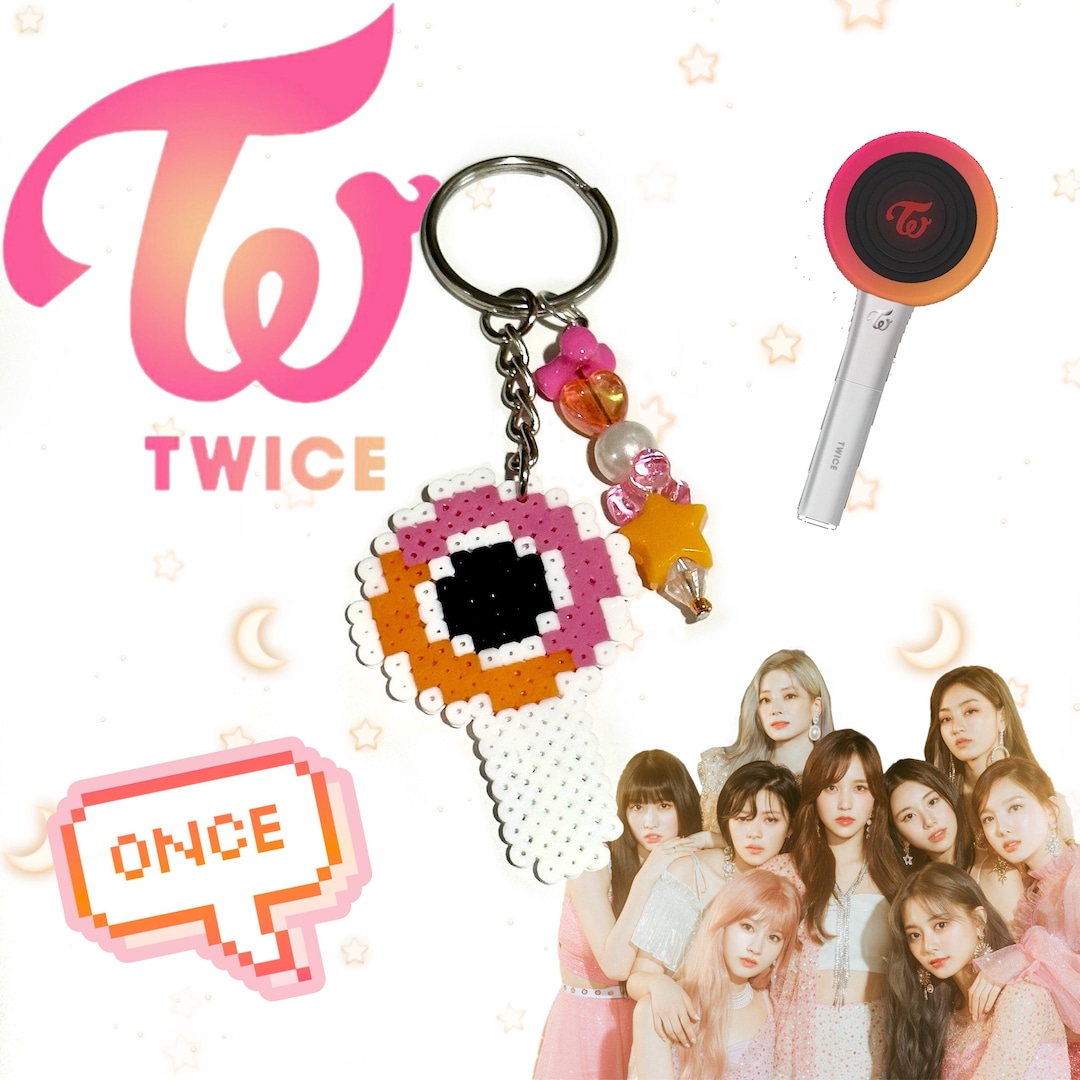 Twice Lightstick Perler Bead Keychain K-pop Keychain Twice Keychain - Etsy