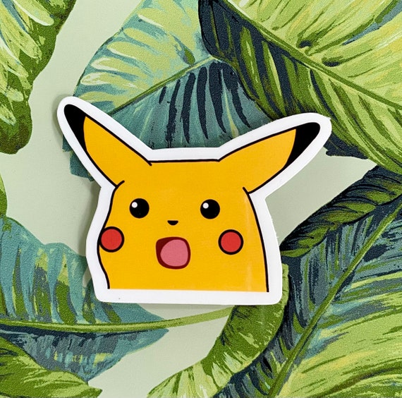 Pikachu Meme Sticker Pokémon Gift Surprised Pikachu | Etsy