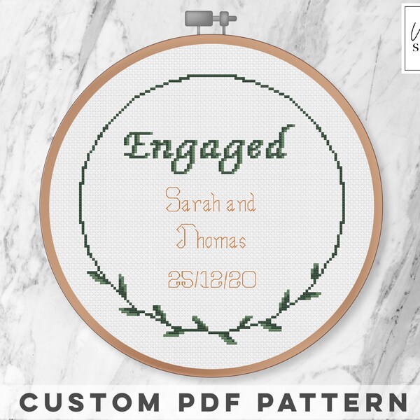 Engaged Cross Stitch - Etsy