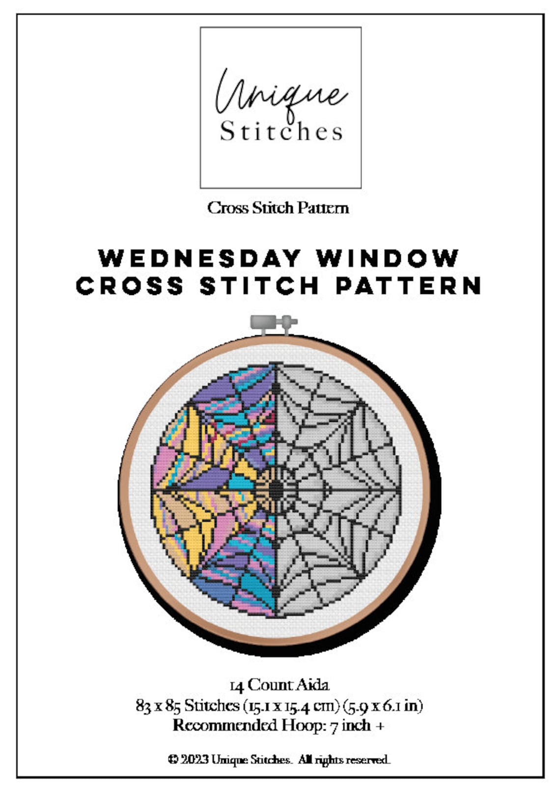 Wednesday Cross Stitch Pattern Digital / Wednesday and Enid Cross ...