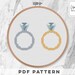 Engaged Cross Stitch / Engagement Ring Cross Stitch Pattern / Newly ...