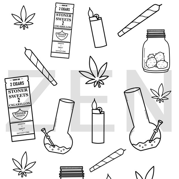 Marijuana Coloring - Etsy