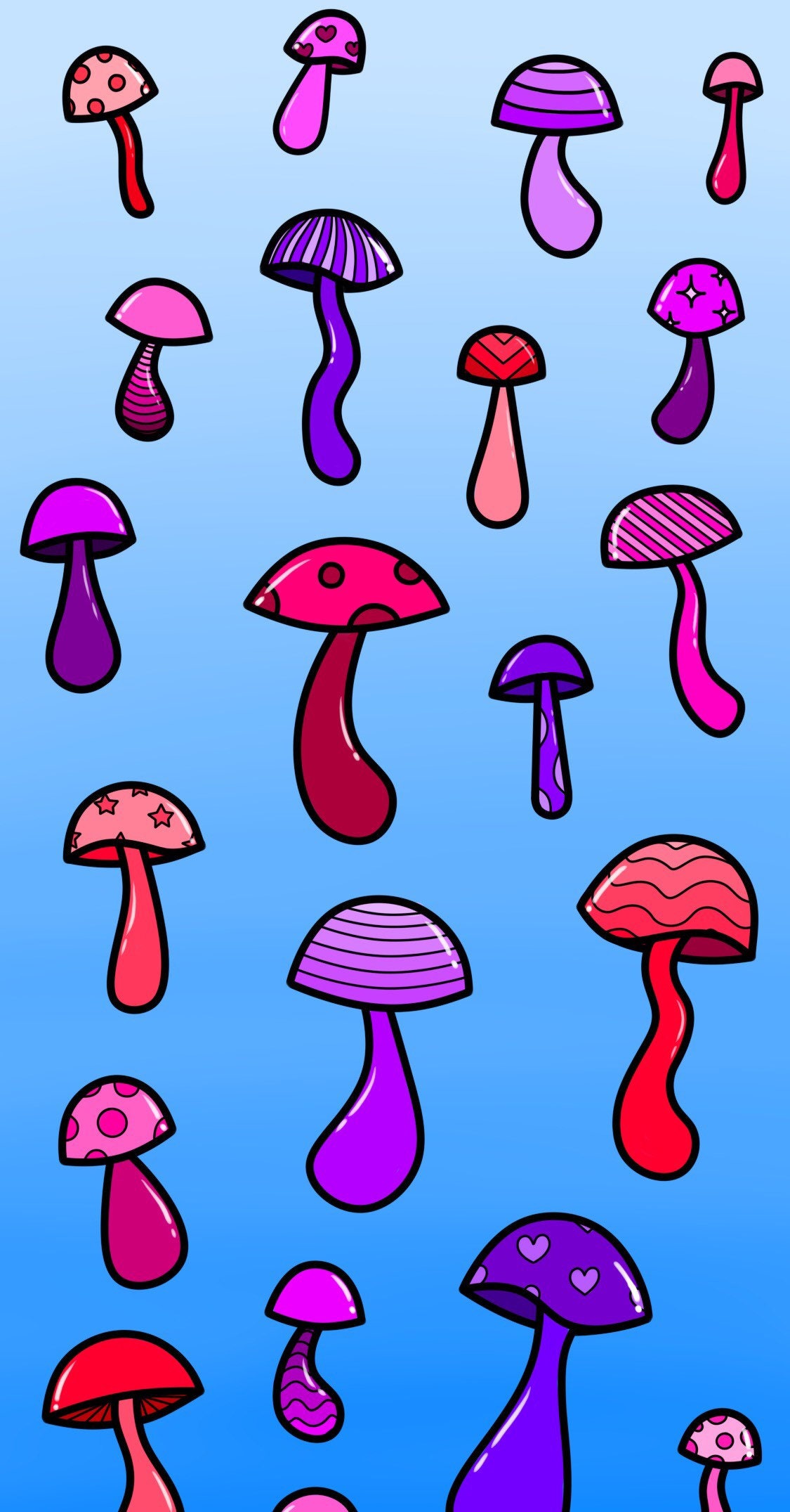 Mushroom Pattern Printable Coloring Page, Shroom Digital Download ...