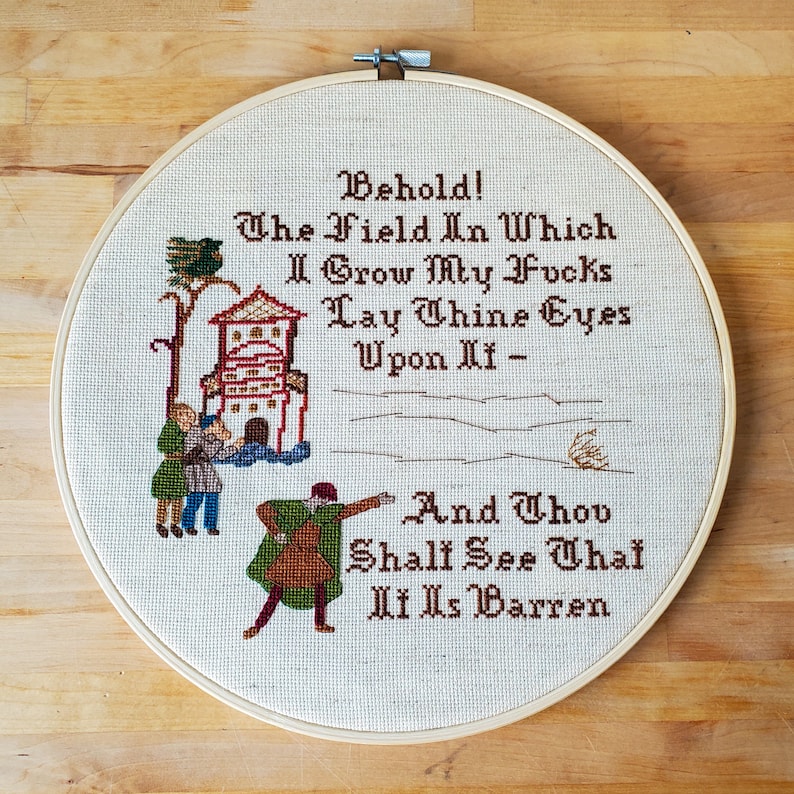 Behold the Field in Which I Grow My Fvcks Cross Stitch Pattern PDF ...