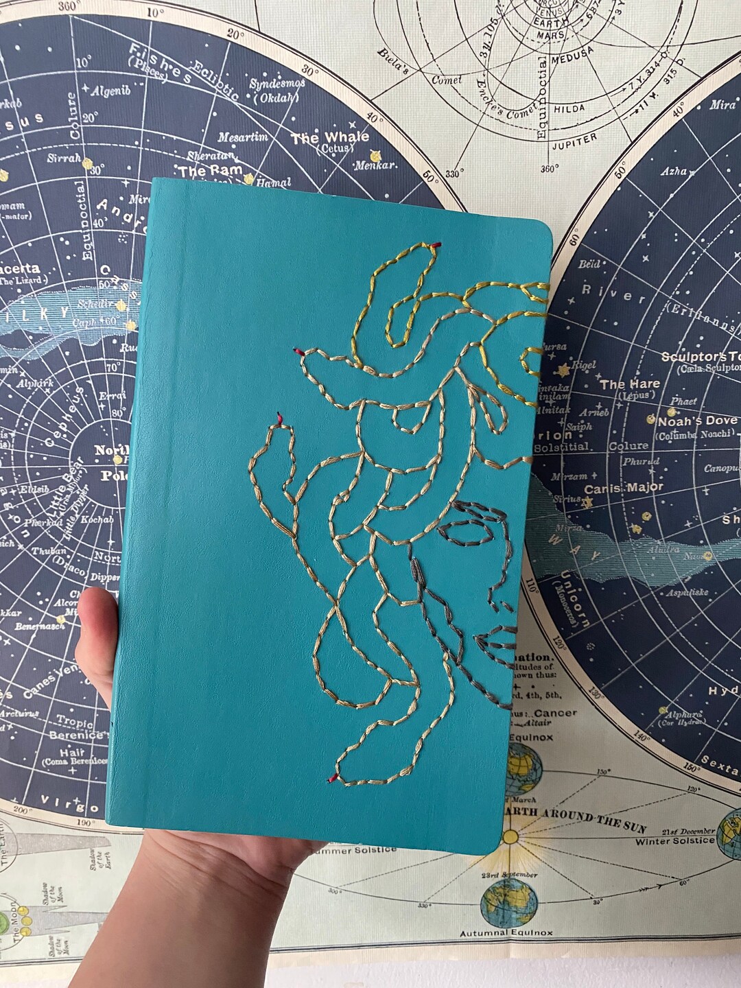 Medusa Hand-embroidered Moleskine Soft-cover 5 X 8.25 In LIMITED ...
