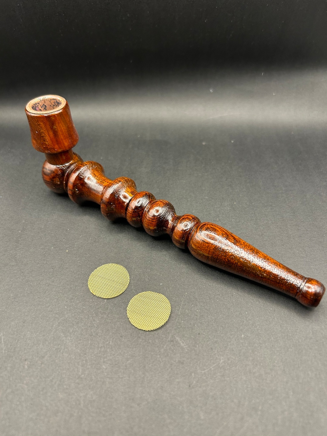 Handmade Apricot Wood Pipe, 2 Screen - Etsy
