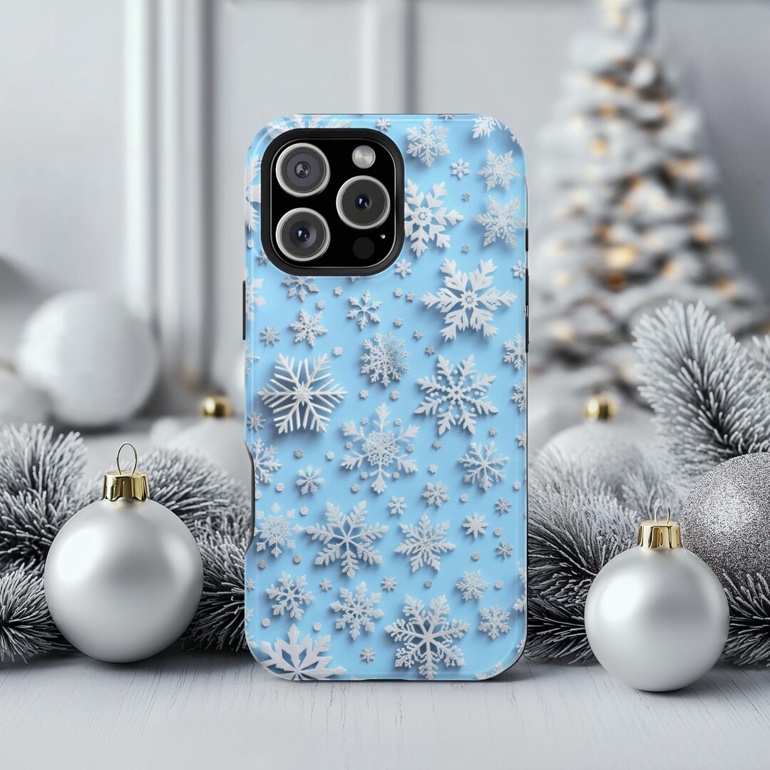 Magsafe Winter Snowflake iPhone Case for iPhone 16, 15, 14, 13, Festive ...