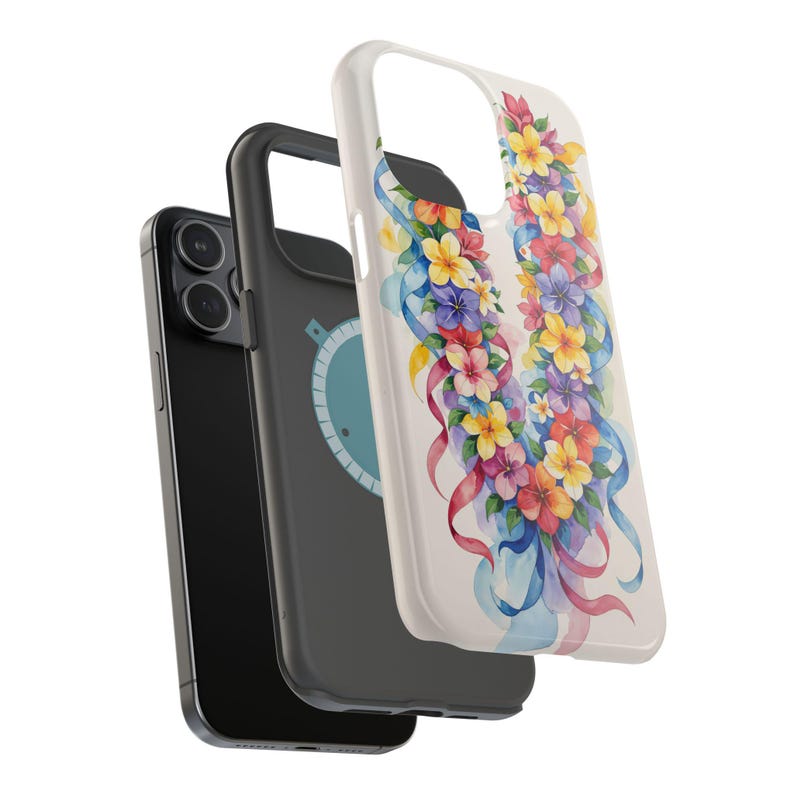 Hawaiian Lei iPhone Magsafe Case, Bright Tropical Floral Lei Cover for ...