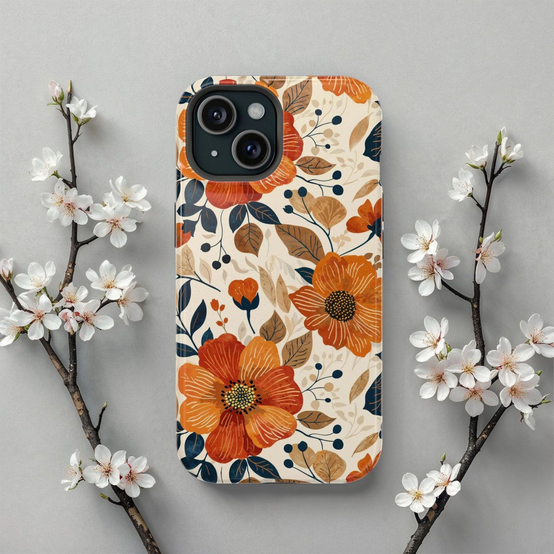 Boho Floral Design Magsafe iPhone Case for iPhone 17 Pro Max - iPhone ...