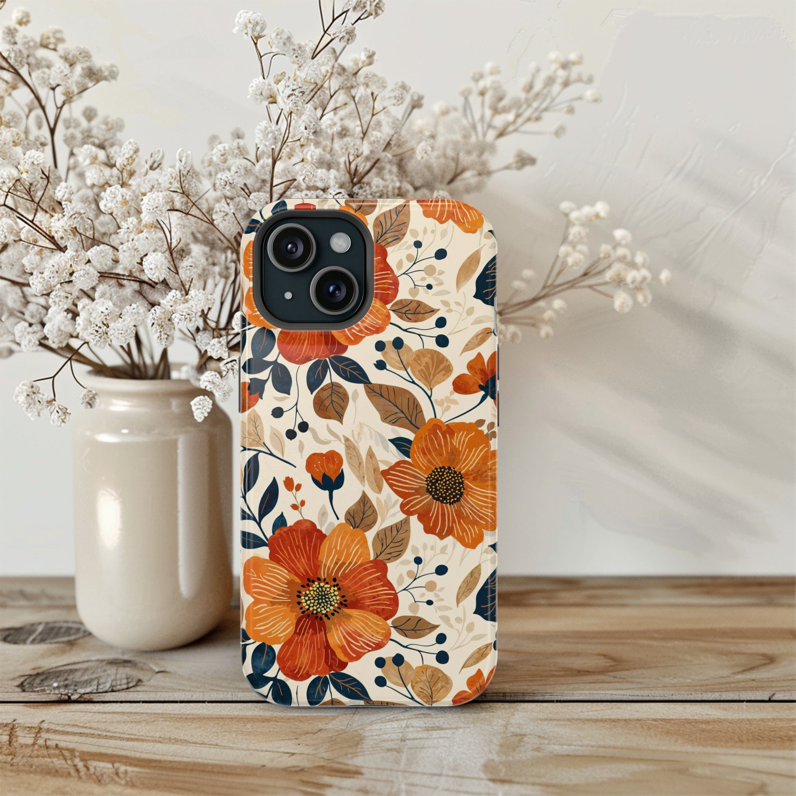 Boho Floral Design Magsafe iPhone Case for iPhone 17 Pro Max - iPhone ...