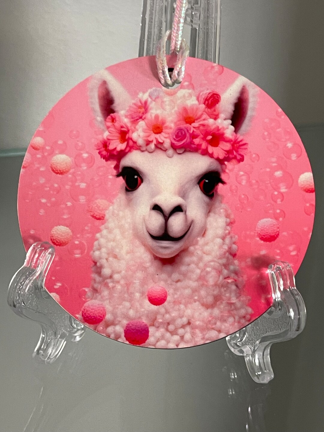 Llama Ornament Pink Christmas Holiday Tag Gift Tree Friend Neighbor ...