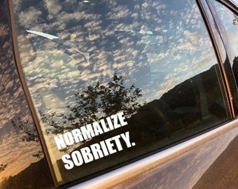Sobriety Car Decal - Etsy