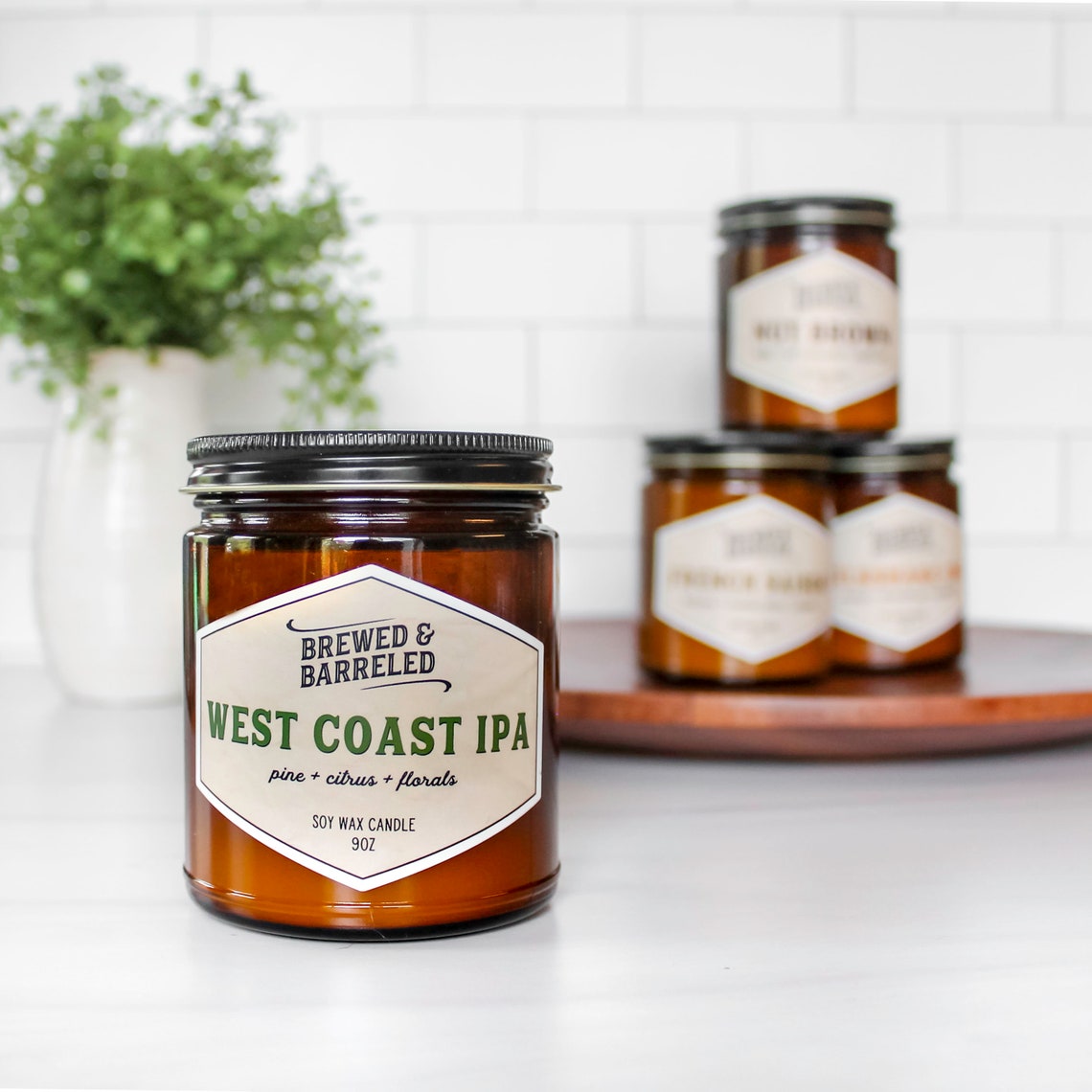 West Coast IPA Beer-themed Soy Wax Candle 9oz Jar - Etsy