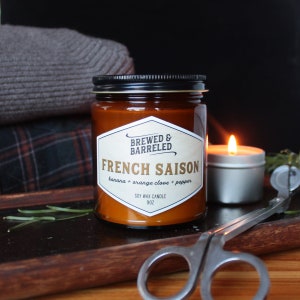 French Saison | Beer-themed Soy Wax Candle | 9oz Jar - Etsy