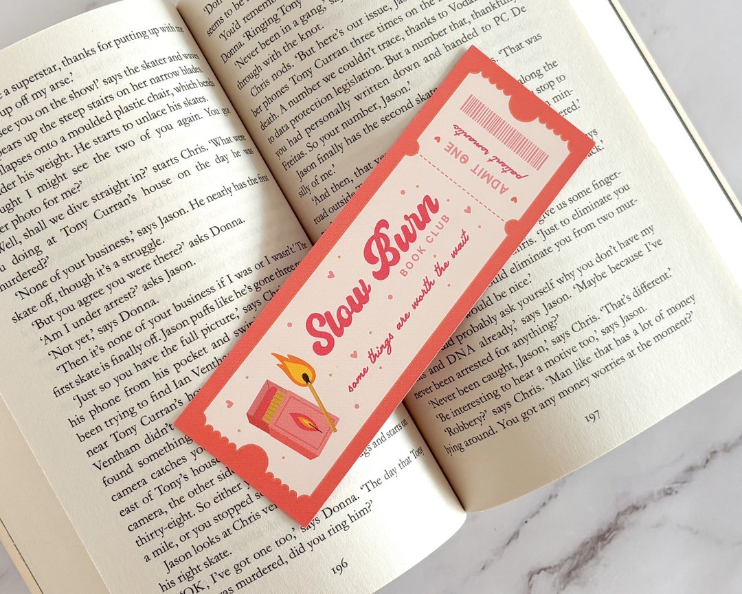 Slow Burn Book Club Bookmark: Romance Reader Gift - Etsy