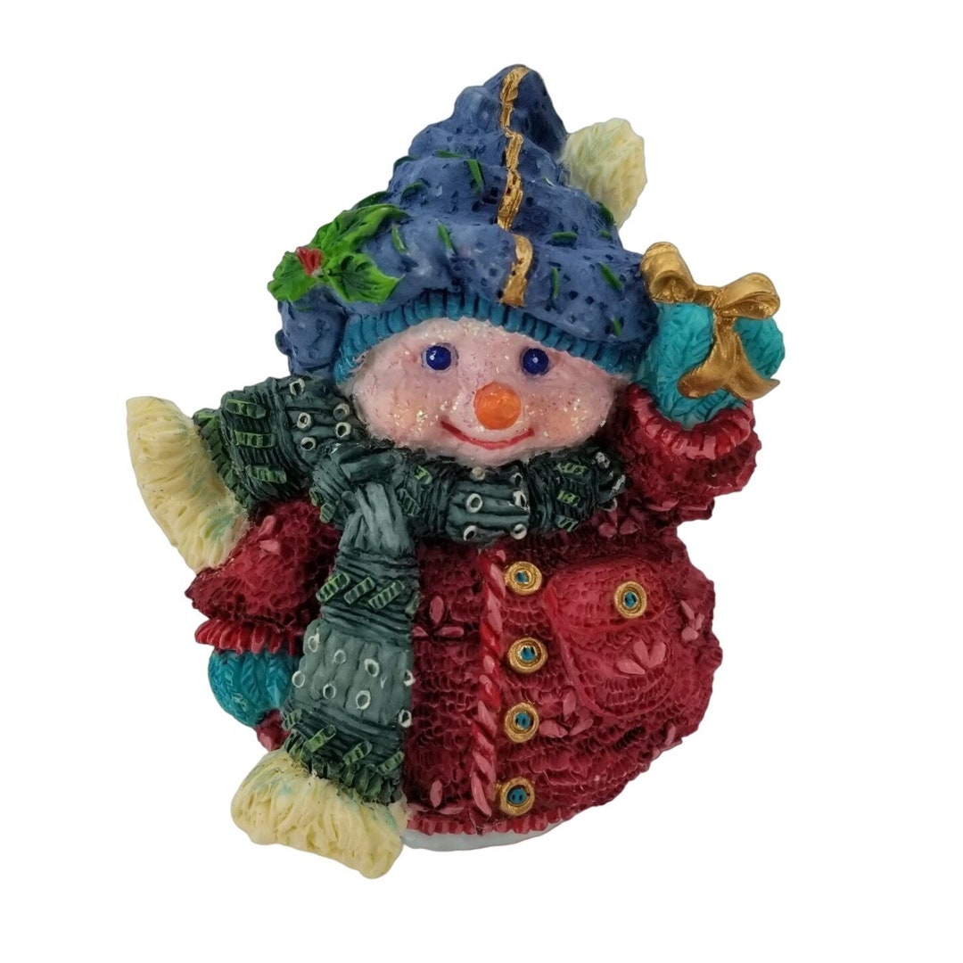 Resin Snowman Figurine ENESCO 1996 - Etsy