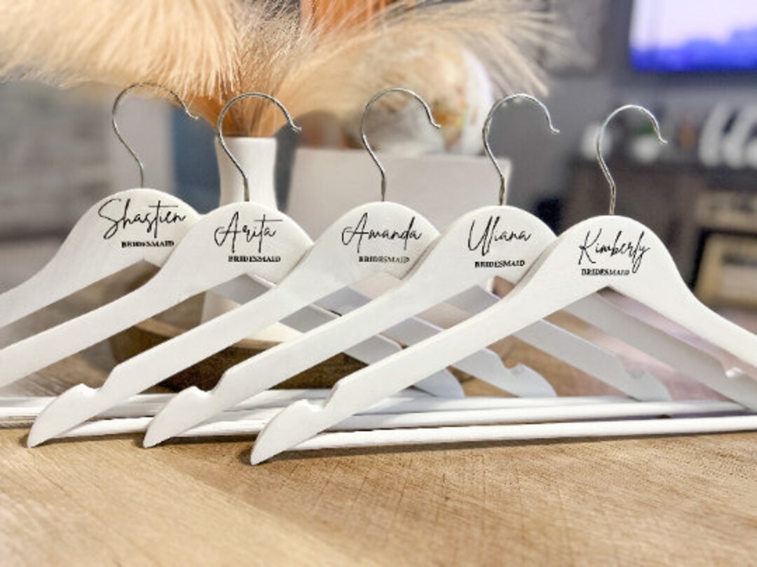 Bridesmaid Hangers Personalized Hangers for Wedding Dress Custom Laser ...