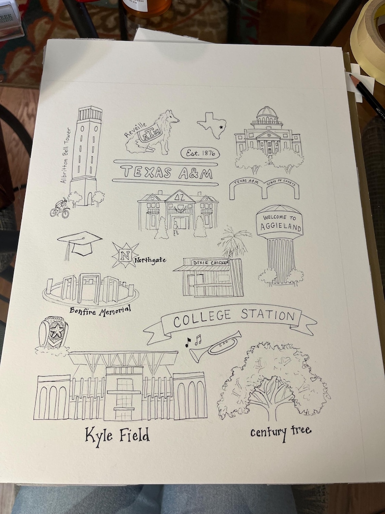 Texas A&M Delta Zeta Collage - Etsy