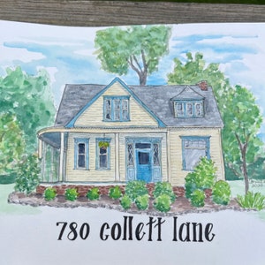 Custom Watercolor House Portrait - Etsy