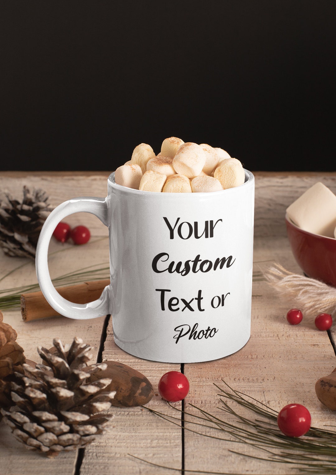 Personalised Text Mug, Create Your Own Mug, Custom Text Mug ...