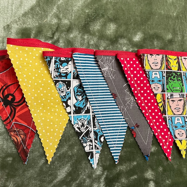 Superhero Bunting - Etsy