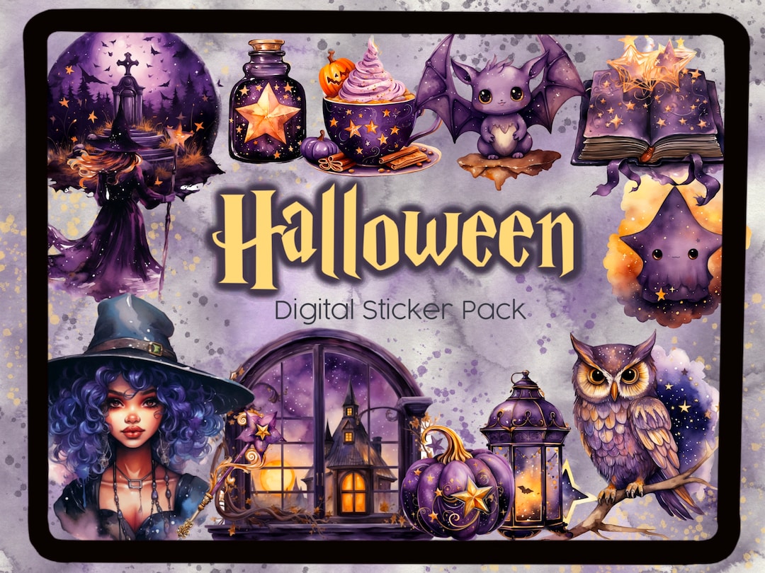 Halloween Goodnotes Digital Stickers| Halloween Digital Stickers ...