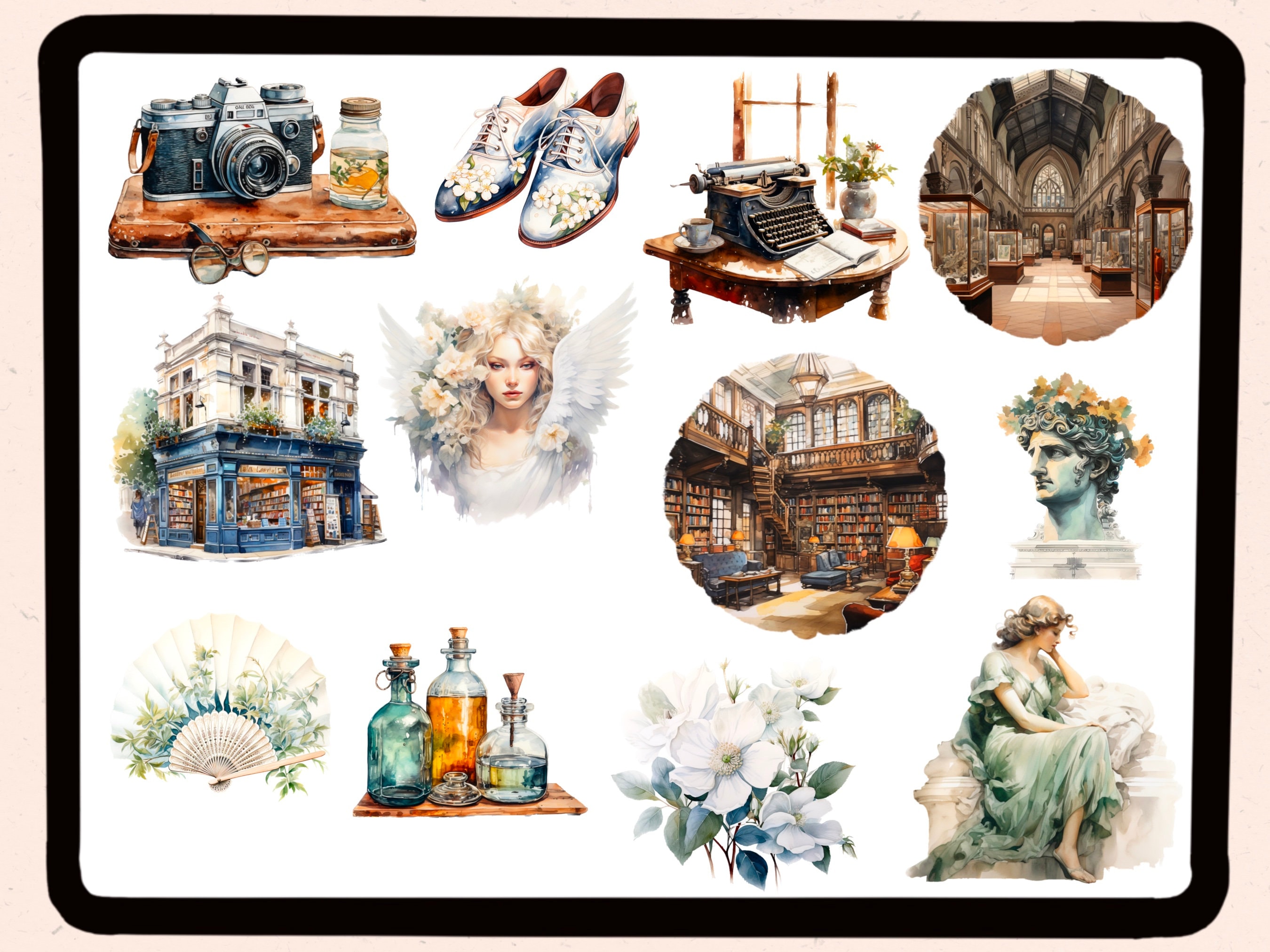 Light Academia Digital Stickers| Light Academia Goodnotes Stickers ...