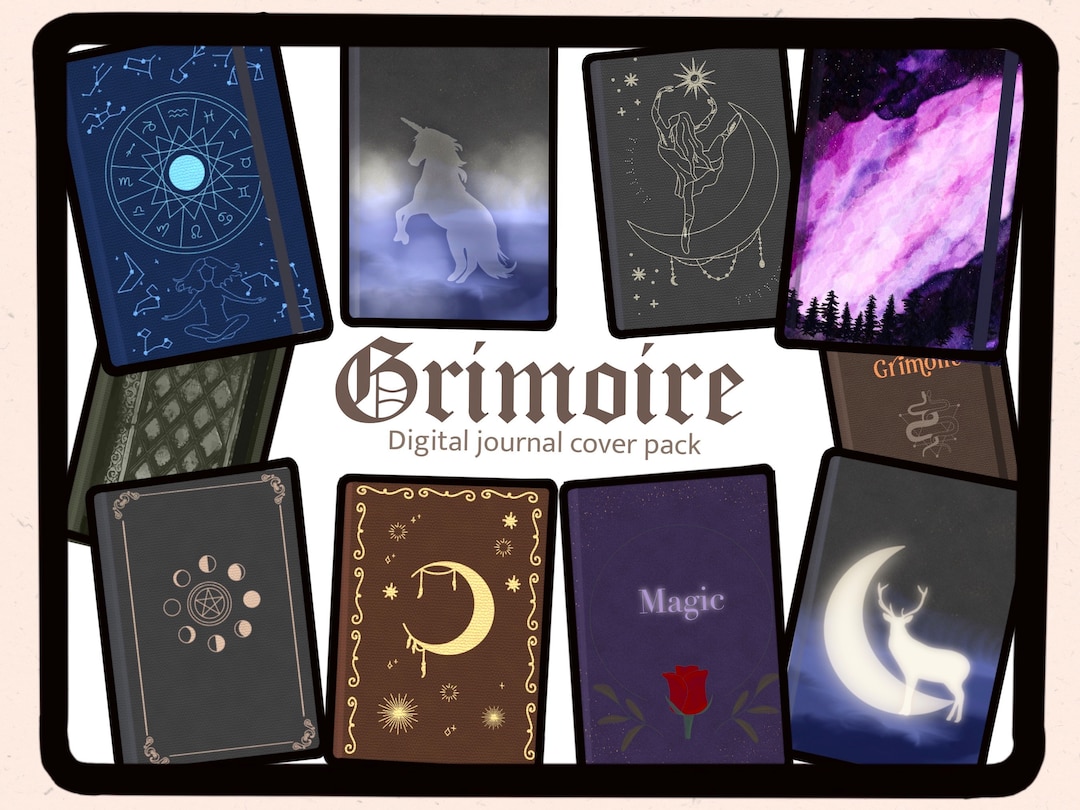 Digital Grimoire Cover Set | Witchcraft Journal for Goodnotes (PDF) - Etsy