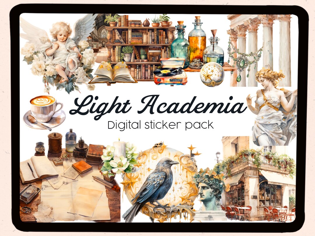 Light Academia Digital Stickers| Light Academia Goodnotes Stickers ...
