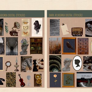 Dark Academia Digital Sticker Pack| Goodnotes Stickers| Dark Academia ...