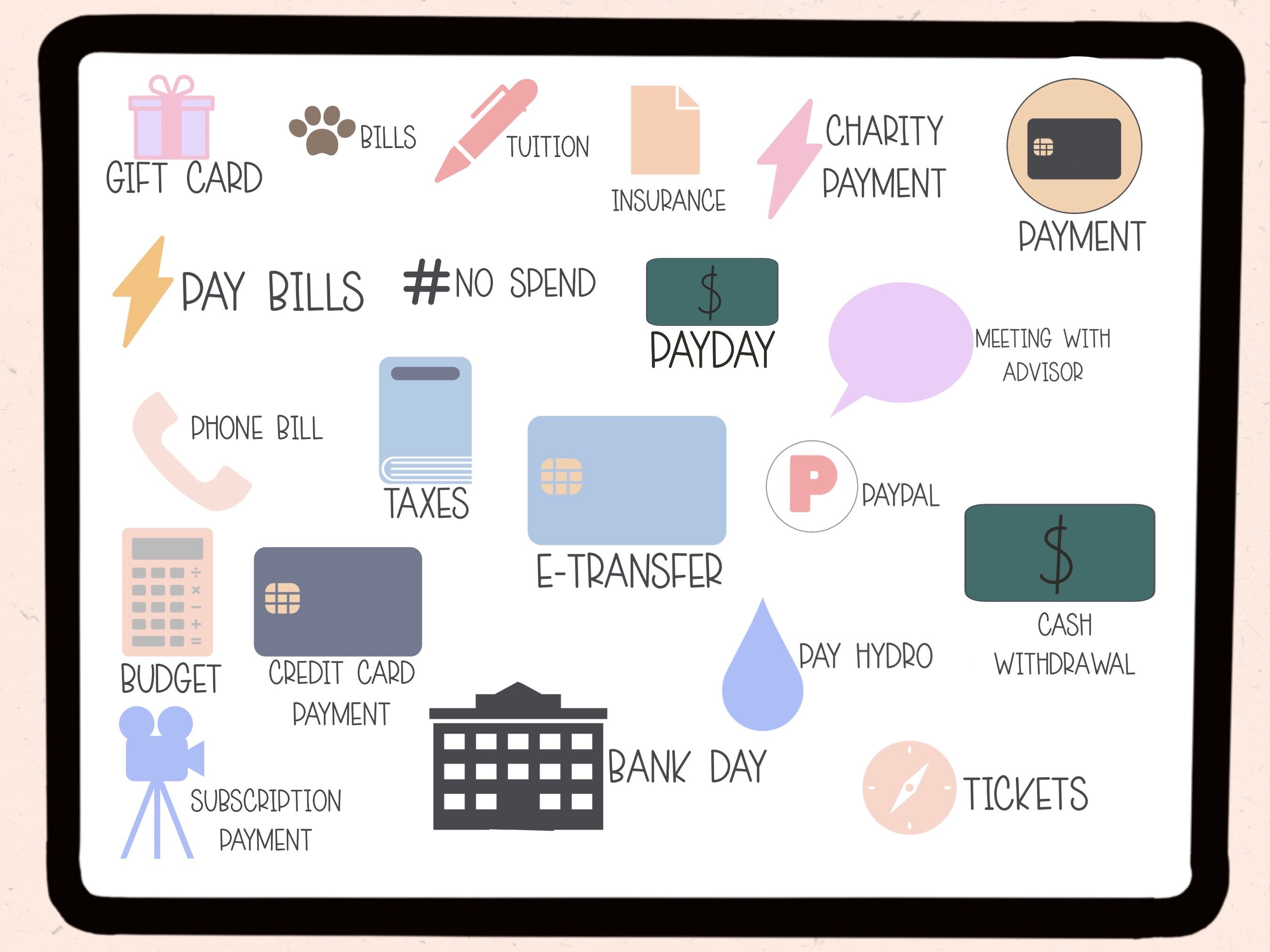 Finance Digital Stickers| Money Goodnotes Stickers| Banking| Budget| No ...