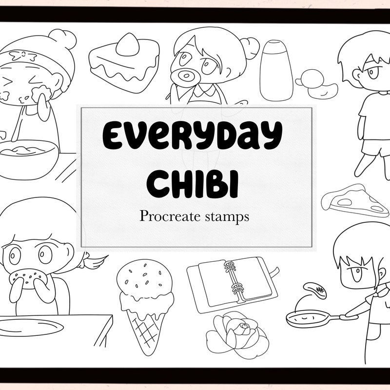 Procreate Chibi Stamps - Etsy