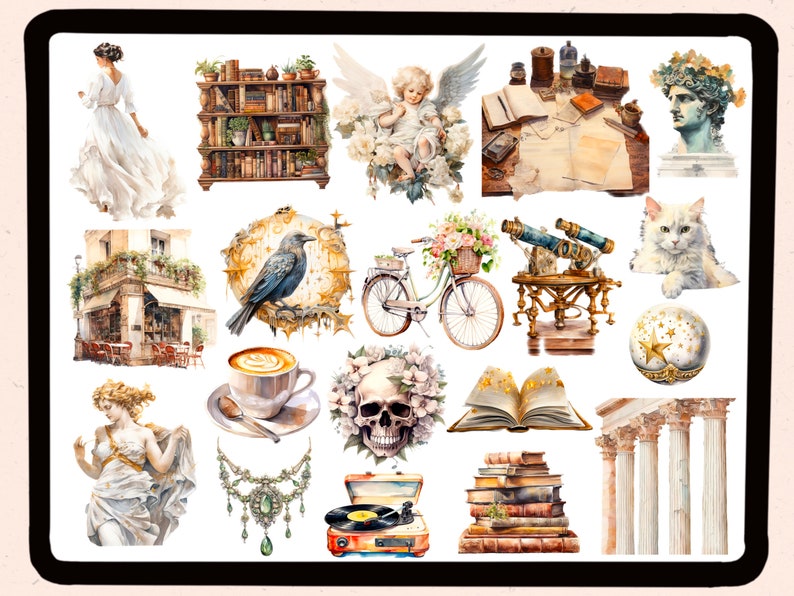 Light Academia Digital Stickers| Light Academia Goodnotes Stickers ...