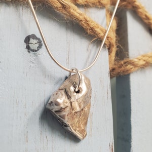 Nature Inspired Sterling Silver Necklace, Reflecting the Organic Shapes ...