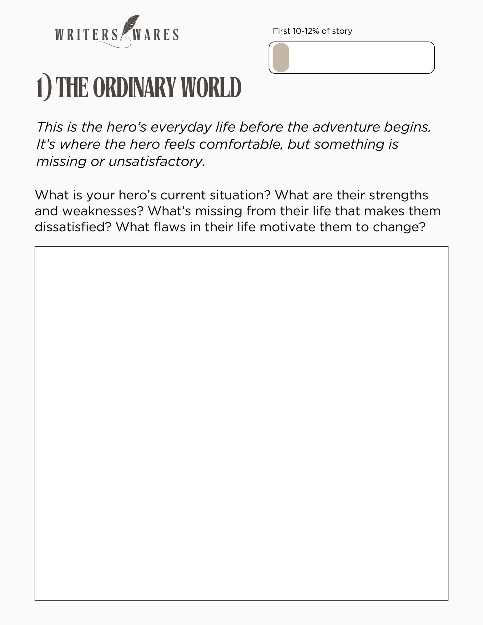 The Ultimate Hero's Journey Writing Guide (12-step Method - Fillable ...