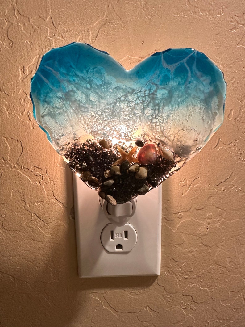 Ocean Heart Night Light - Etsy