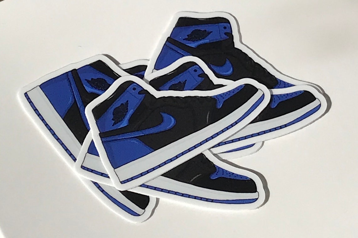 Air Jordan 1 Retro Royal Vinyl Sticker - Etsy