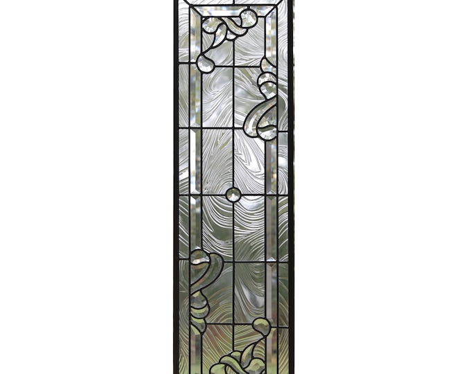 Handcrafted Clear Beveled Glass Window Panel 10" X 36" - Etsy