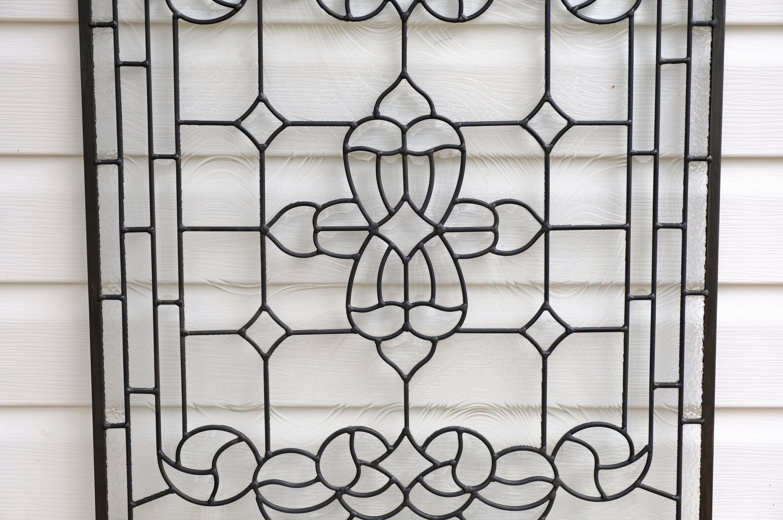 Handcrafted Clear Beveled Glass Window Panel 24 X - Etsy