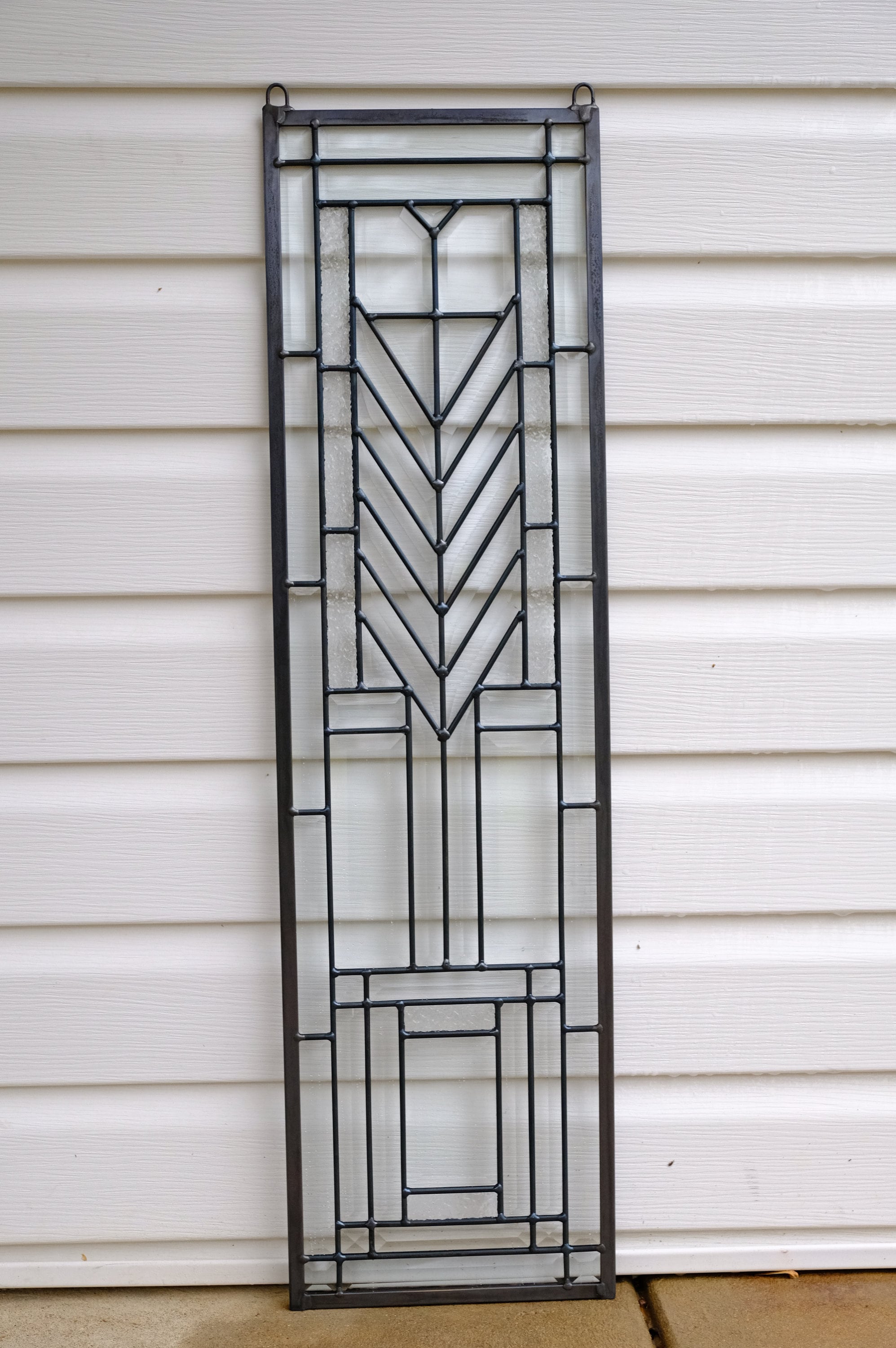 Handcrafted Clear Beveled Glass Window Panel 10" X 36" - Etsy