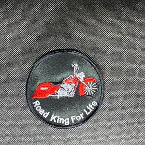Road King, EMBROIDED PATCH, MOTORCYCLE Patch, Circle Patch, Road King ...