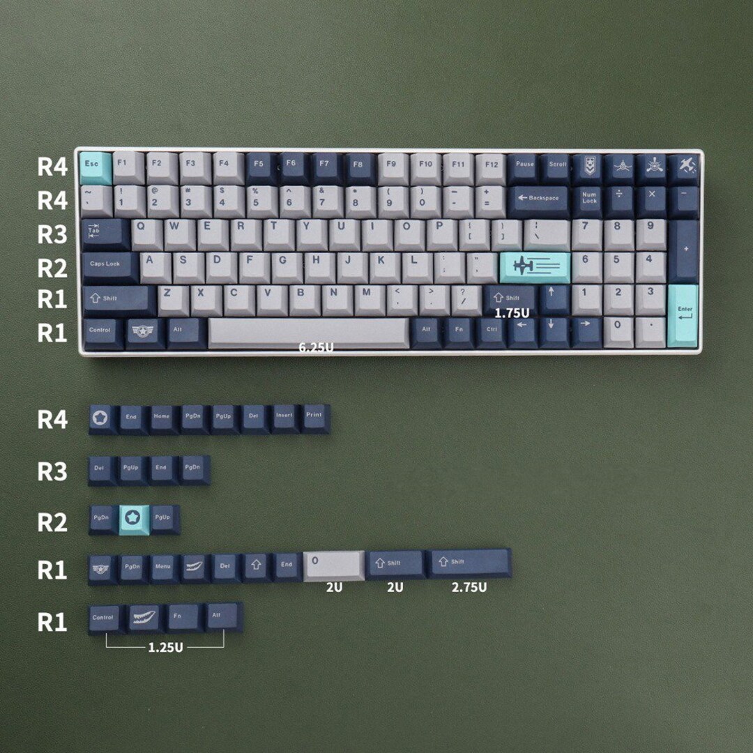 GMK Pacific PBT Keycaps Cherry Profile Dye Sub Personalized Keycap for ...