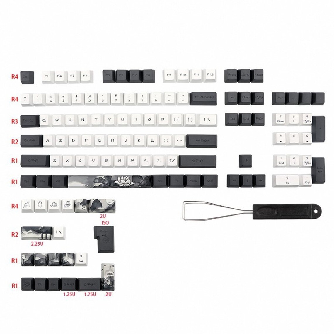 124 Keys Lotus Keycap Set OEM Profile PBT Keycaps Dye Sub - Etsy Canada