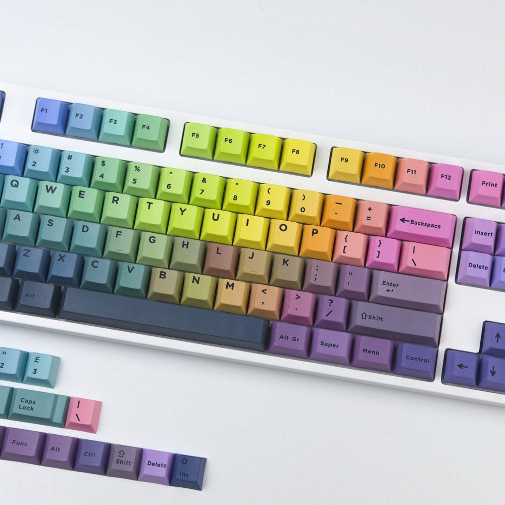 Aurora Keycap Sets Cherry Profile Rainbow Keycap for - Etsy