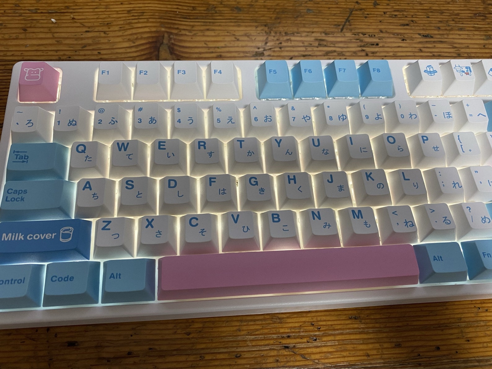 Cute Milk Cover 140 Keys Keycap Sets Cherry Profile Keycaps | Etsy